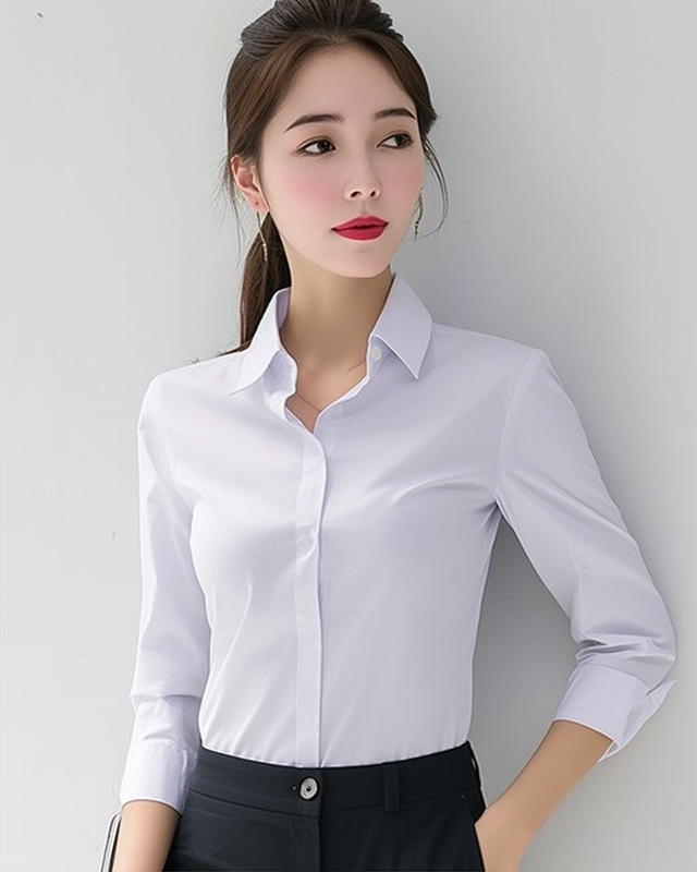 产品相册： 女款衬衫， 编号：B2410 - 大连思戴尔服饰有限公司